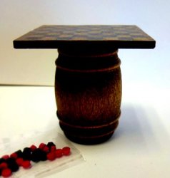 Checker Barrel with Loose Checkers – Dollhouse Junction
