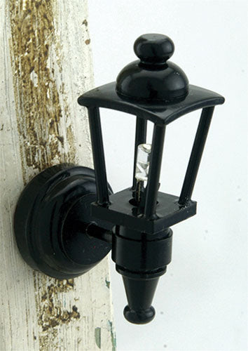 Coach Lamp with Wand, LED, Black – Dollhouse Junction
