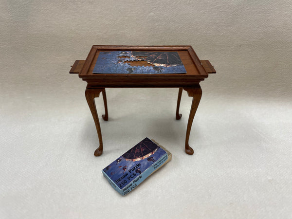 Gerald Crawford Table with Partially Built Puzzle – Dollhouse Junction