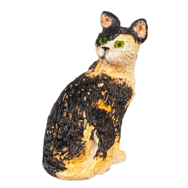 Cat, Sitting, Looking Back, Calico – Dollhouse Junction