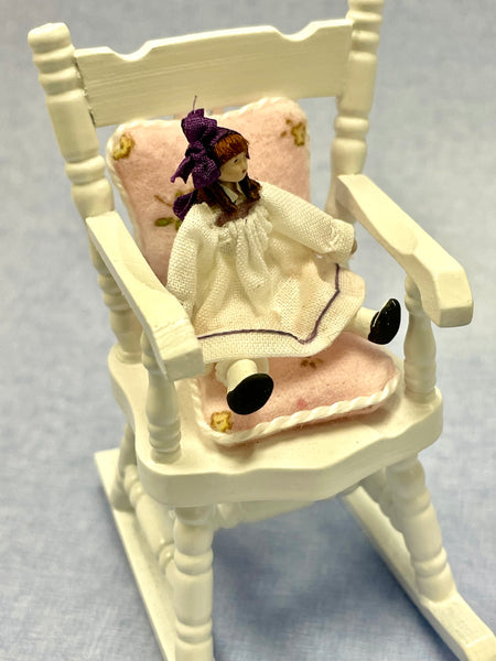 Doll in White and Purple by Maureen Thomas – Dollhouse Junction
