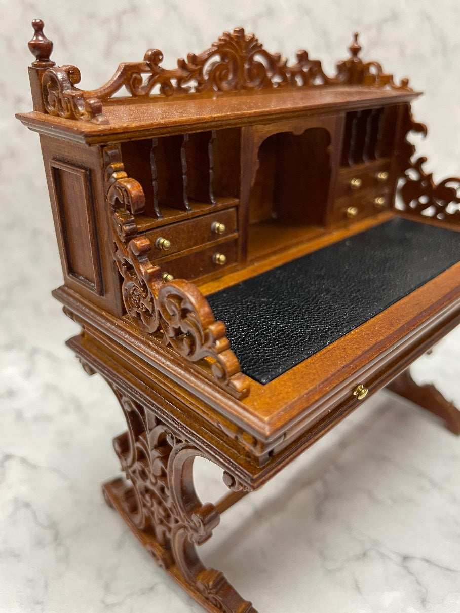 Italian Renaissance Desk with Desk Chair, Walnut Finish, LAST ONE ...