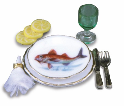 Fish Themed Place Setting – Dollhouse Junction