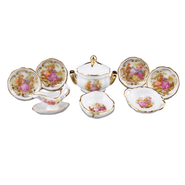 Baroque Dinner Set for 4, LAST ONE – Dollhouse Junction