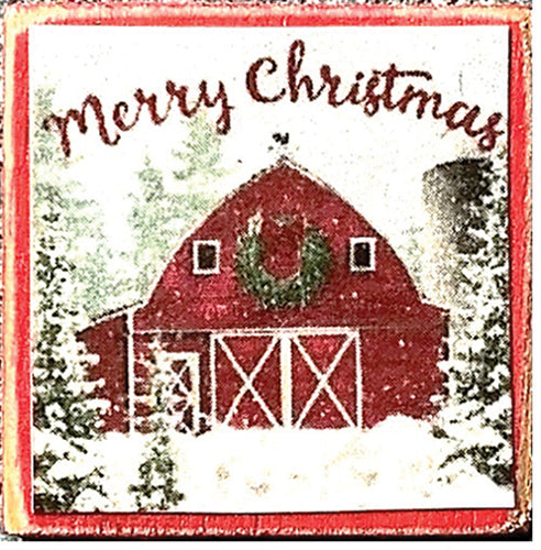 Christmas Barn Sign – Dollhouse Junction