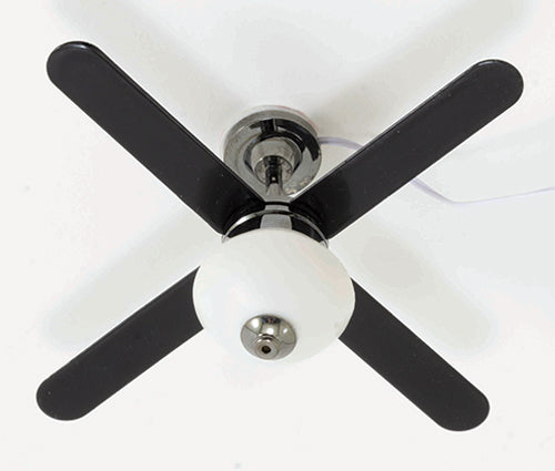Ceiling Fan, Black – Dollhouse Junction