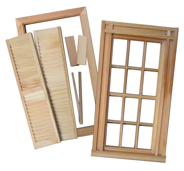 Federal Window with Shutter Kit – Dollhouse Junction