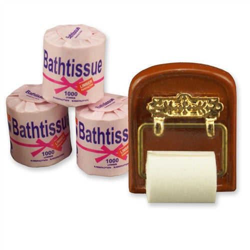 Toilet Paper Holder Set by Reutter, LAST ONE – Dollhouse Junction