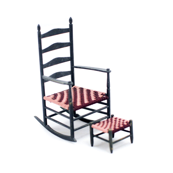 Thomas Wolfert Rocking Chair and Foot Rest – Dollhouse Junction